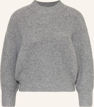 Oui Pullover Mit 3/4-Arm grau