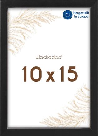 Wackadoo Bilderrahmen 10x15 schwarz Fotowand Fotorahmen mit Glas Holz Picture frame