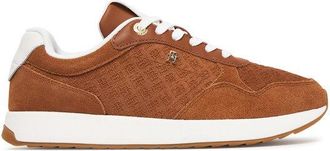 Tommy Hilfiger Sneakers Th Runner Suede Monogram FW0FW09620 Braun