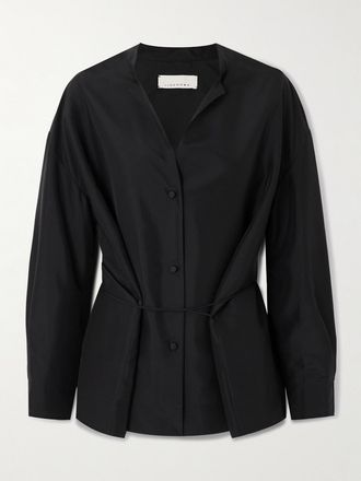 Liberowe Chemisier En Soie À Liens - Noir