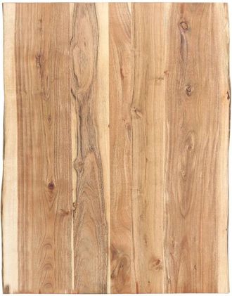 Les Tendances Dessus de table Bois dacacia massif 80x(50-60)x3,8 cm