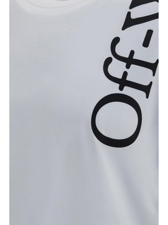 Off-white Mens T-Shirt Vertical Bookish Skate White Cotton T-Shirts And Polos