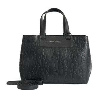 A|X Armani Exchange Femme, Sacs, Noir, Taille: ONE Size Smooth Technical Fabric Shopper