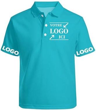 Generic Polo Manches Courtes Personnalis&eacute; Concevez Votre Propre Logo Photo Texte Golf Tee Personnalisable Polos Homme et Femme V&ecirc;tements De Bricolage Chemise 
