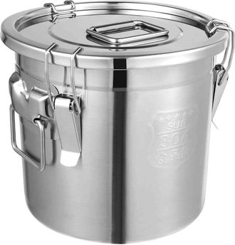 Generic 33L Getreidebeh&auml;lter, 304 Lebensmittel Edelstahl K&uuml;che Getreidebeh&auml;lter Eimer Mit Deckel F&uuml;r Aufbewahrung Verschiedener Trockener/Nasser Lebensmittel 