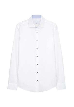 Seidensticker Herren Slim Fit Langarm Popeline Hemd, wei&szlig;, 41