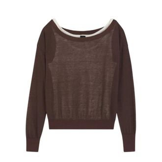 HUGO BOSS Damen, Strickwaren, Braun, SGr&ouml;&szlig;e