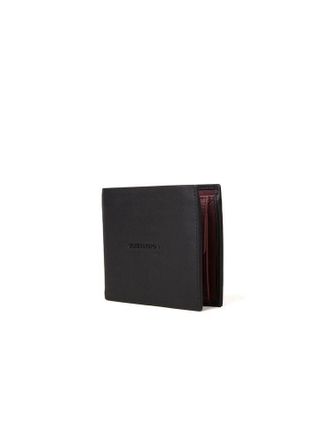 Momo Design Mens Wallet Black-Burgundy Polyurethane Bags - Black/burgundy