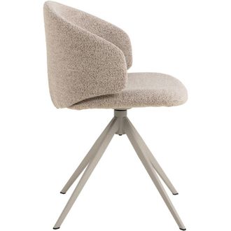 ebuy24 Ella Esszimmerstuhl Boucl&eacute; beige