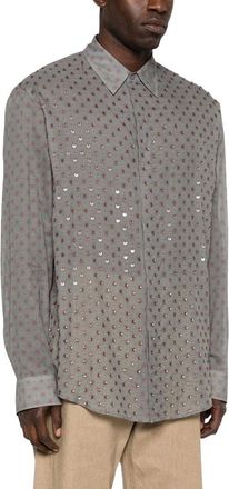 Dries Van Noten Homme, Chemises, Brun, Taille: L Chemise Classique &agrave; Manches Longues et Col