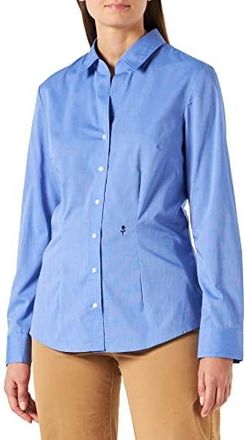 Seidensticker Chemisier pour femme - Chemisier - Coupe slim - Manches longues - Uni - 100 % coton