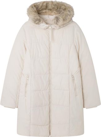 Springfield Damen AbrigoEcoAcolchadoThermoliteconcremalleraycapuchadesmontable Wasserabweisender Thermolite-Wattierungsmantel, Standard-Beige, M