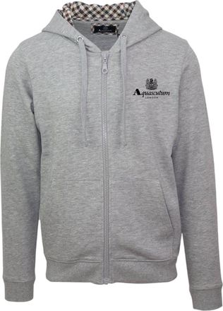 Aquascutum Active Hoodie mit durchgehendem Rei&szlig;verschluss f&uuml;r Herren (Grau)