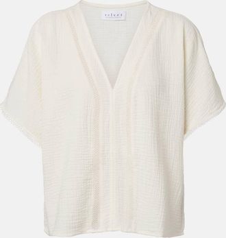 Velvet Top Verna aus Baumwoll-Gaze