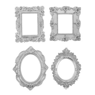 Amosfun Mini Vintage Bilderrahmen Aus Harz 4Er Set Europ&auml;Ischer Stil Kleine Fotorahmen Tischrahmen Fotoautomaten Requisiten F&uuml;R Heimdekoration Und Kreative Fo