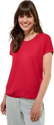 Cecil 3226038 T-Shirt de Couleur Unie, Rouge Pomme glac&eacute;, XL Femmes