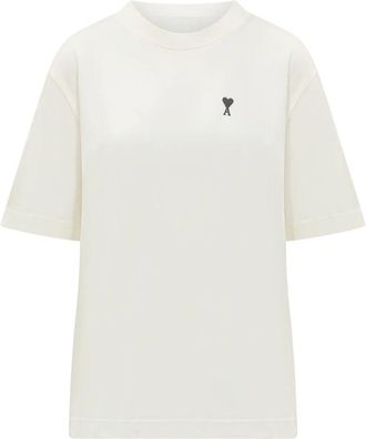 Ami Femme, Tops, Blanc, Taille: 36 FR Boxy Fit SS ADC T-Shirt