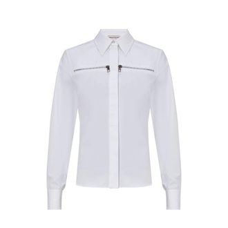 Alexander McQueen Baumwollhemd in Wei&szlig;
