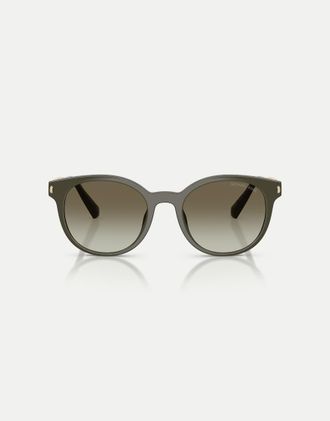 Michael Kors Pienza runde Sonnenbrille mit gr&uuml;nen Gl&auml;sern in Oliv