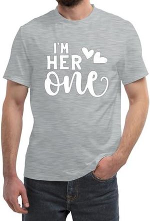 Generic Chemisier de Saint-Valentin d&eacute;contract&eacute; &agrave; manches courtes et col rond imprim&eacute; 2026, gris, L