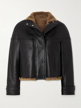 Yves Salomon Verk&uuml;rzte Jacke Aus Shearling - Gr&uuml;n