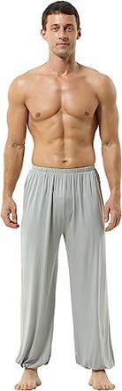 Hoerev Hommes Super Soft Modal Spandex Harem Yoga / Pilates Pantalons, Gris, 3XL