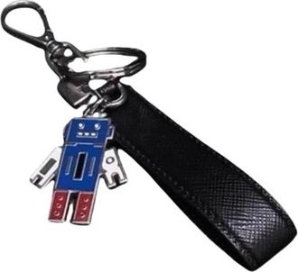 Prada unisex, Pre-owned, Noir, Taille: ONE Size Porte-clés Vintage en Cuir Pre-owned