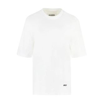 Jil Sander Baumwoll Oversized T-Shirt - - Tops - Damen - Wei&szlig; - L
