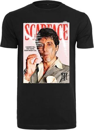 Merchcode Scarface Magazine Cover Tee T-Shirt, Noir, XXL Homme