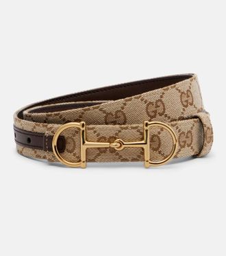 Gucci Ceinture Horsebit en toile GG