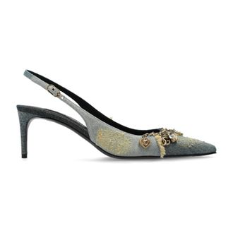 Dolce & Gabbana Schuhe mit Abs&auml;tzen und Applikationen - - Shoes - Damen - Blau - 35 EU