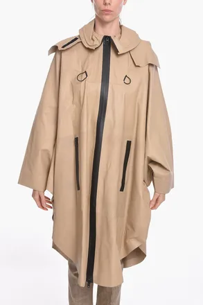 Bottega Veneta Leather Raincoat with Batwing Sleeves Bottega Veneta
