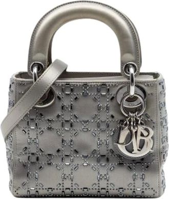 Dior Sac &agrave; main Lady Dior doccasion - Femme - Pre-owned - Gris - Taille: ONE Size