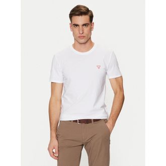 Guess T-Shirt M2YI24 J1314 Wei&szlig; Slim Fit