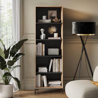 Vicco B&uuml;cherregal Eliza, Viking Oak, 60 x 180 cm mit 5 F&auml;chern, Vicco
