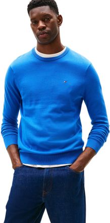 Tommy Hilfiger Herren Pullover Essential Cotton mit Rundhalsausschnitt, Blau (Blue Orbit), XXL