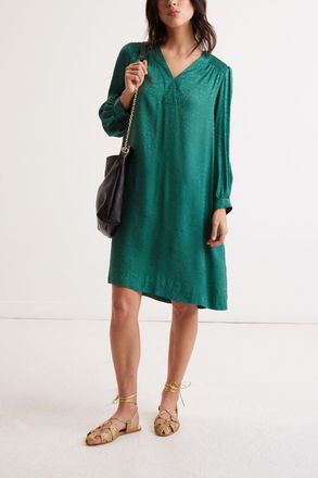 Gerard Darel Robe courte et fluide jacquard - JOSEPHA - Vert