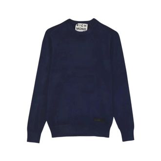 John Richmond Homme, Pulls, Bleu, Taille: M Pull en Tricot Royal