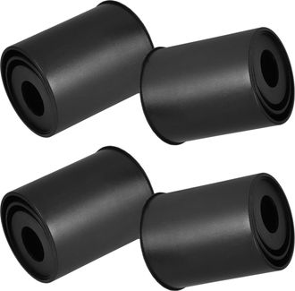 DOITOOL 4 Stück Teleskopische Staubschutzabdeckung aus robustem Kunststoff für Bürostuhl Gasdruckzylinder Dreiteiliges Design Einfache Anbringung Schützender 