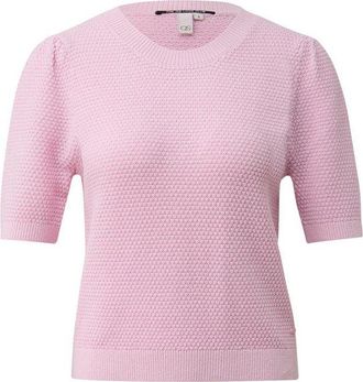 QS by s.Oliver Kurzarmpullover Strickpullover Strukturierter Pullover