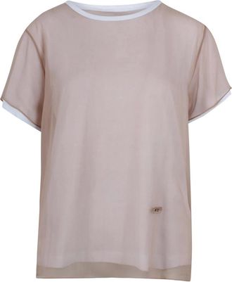 N&deg;21 Femme, Tops, Rose, Taille: 44 FR T-shirt &agrave; manches courtes et design superpos&eacute;