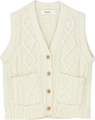 Skall Studio Femme, Pulls, Beige, Taille: 38 FR White Sun Vest