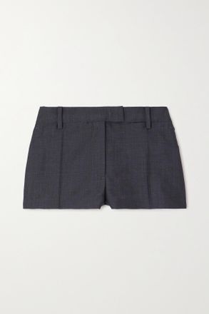 Valentino Garavani Short En Mohair Et Laine M&eacute;lang&eacute;s - Gris