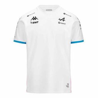Kappa T-Shirt Adiry BWT Alpine F1 Team 2024 pour Homme - Blanc - Taille 5XL
