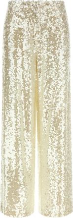 Alberta Ferretti Femme, Pantalons, Beige, Taille: 36 FR Wide Pantalons