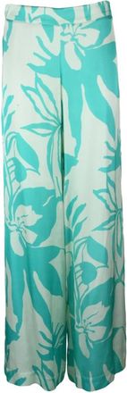 ottod'Ame Femme, Pantalons, Vert, Taille: 38 FR Wide Pantalons