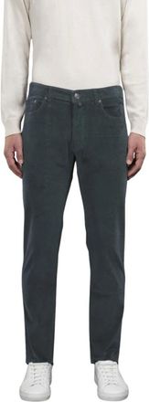 Moorer Homme, Pantalons, Vert, Taille: W33 Pantalon Slim-fit