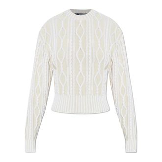 Jacquemus Rollkragenpullover mit Zierstrick - - Knitwear - Damen - Beige - M