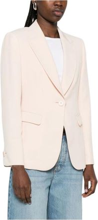 Emporio Armani Femme, Vestes, Rose, Taille: 36 FR Veste crois&eacute;e en gabardine technique