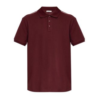Moncler Polo-Shirt mit Logo-Patch - - Tops - Herren - Rot - M